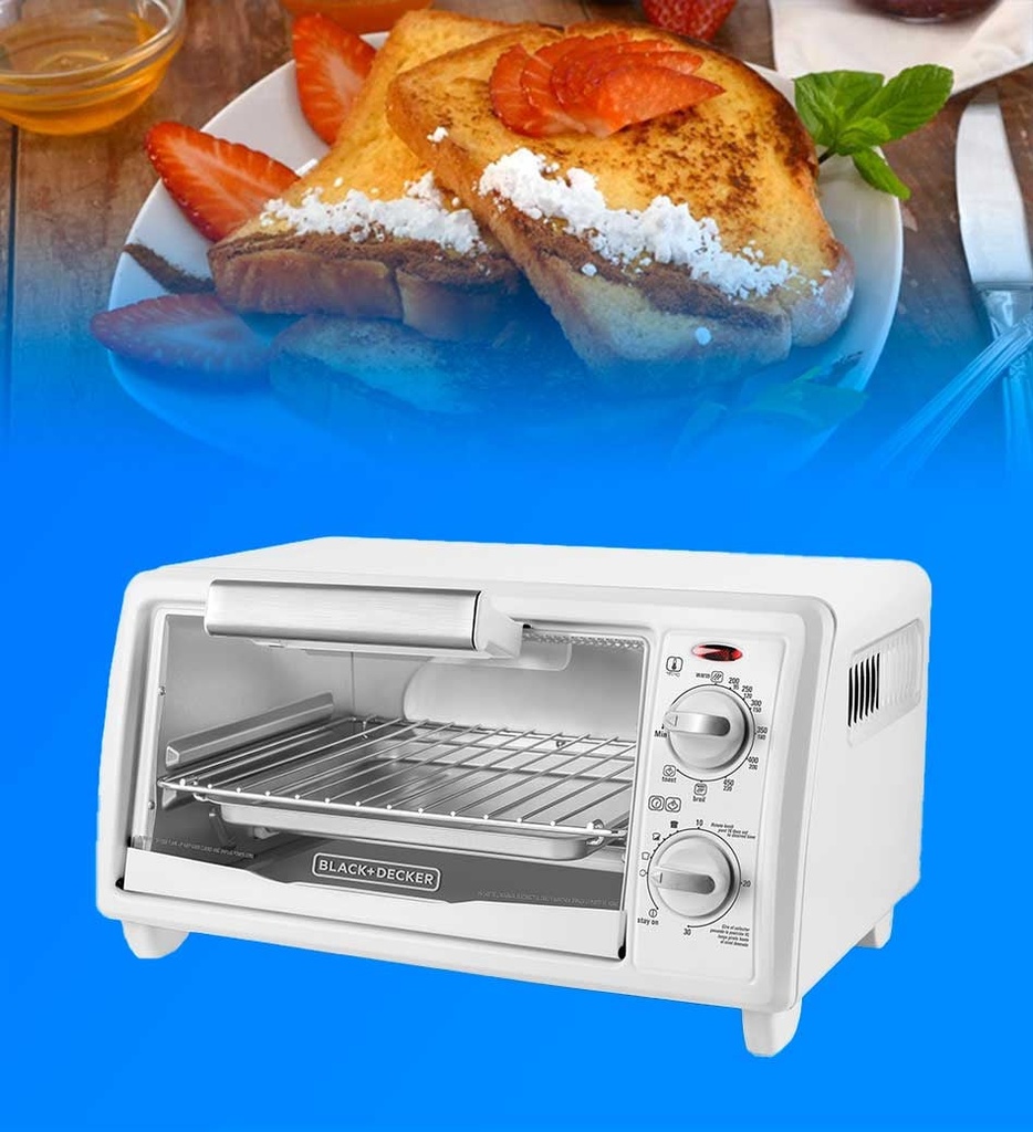 Horno Tostador Black+Decker TO1342W 4 Rodajas Color Blanco TERA